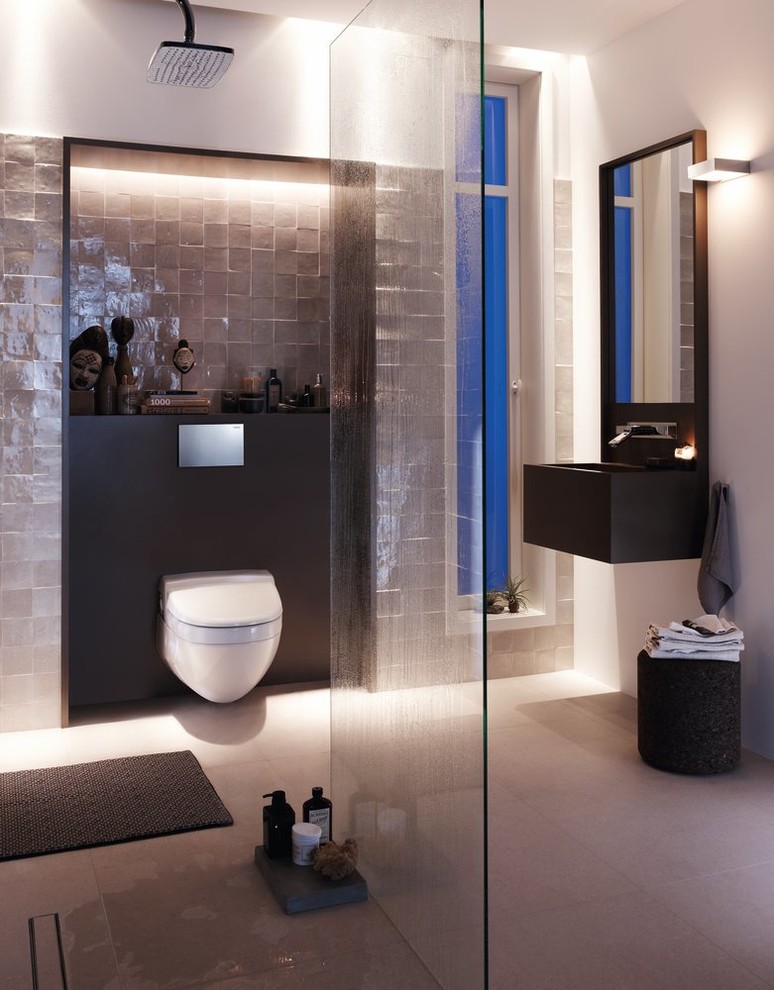 Installations sanitaires avec matériel Geberit - Modern - Bathroom ...