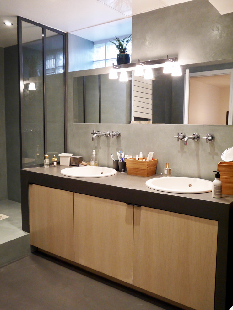 Salle de bain Marion - Contemporary - Bathroom - Paris - by ATELIER B ...