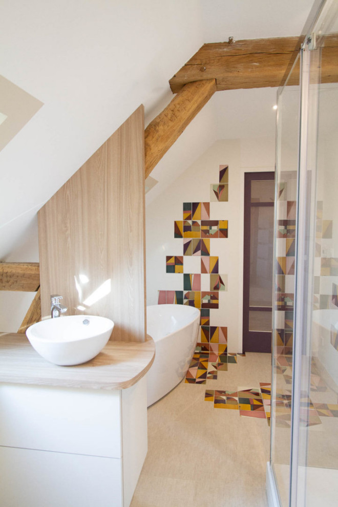 Salle de bain sous rampant - Contemporary - Bathroom - Angers - by La ...