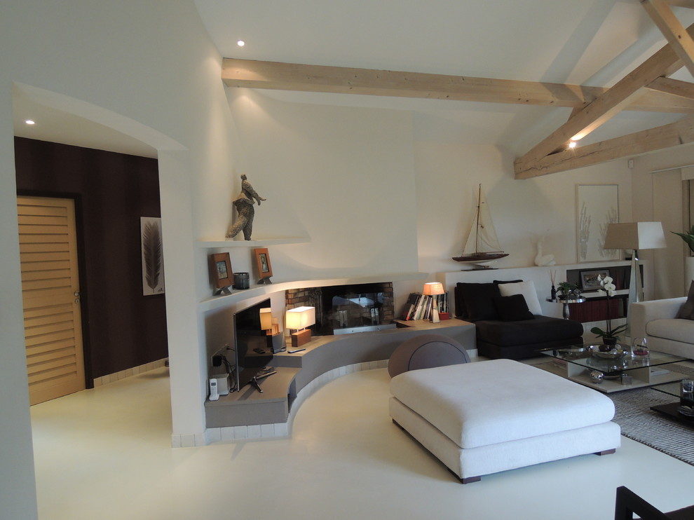 application béton ciré - Transitional - Living Room - Nice - by ...