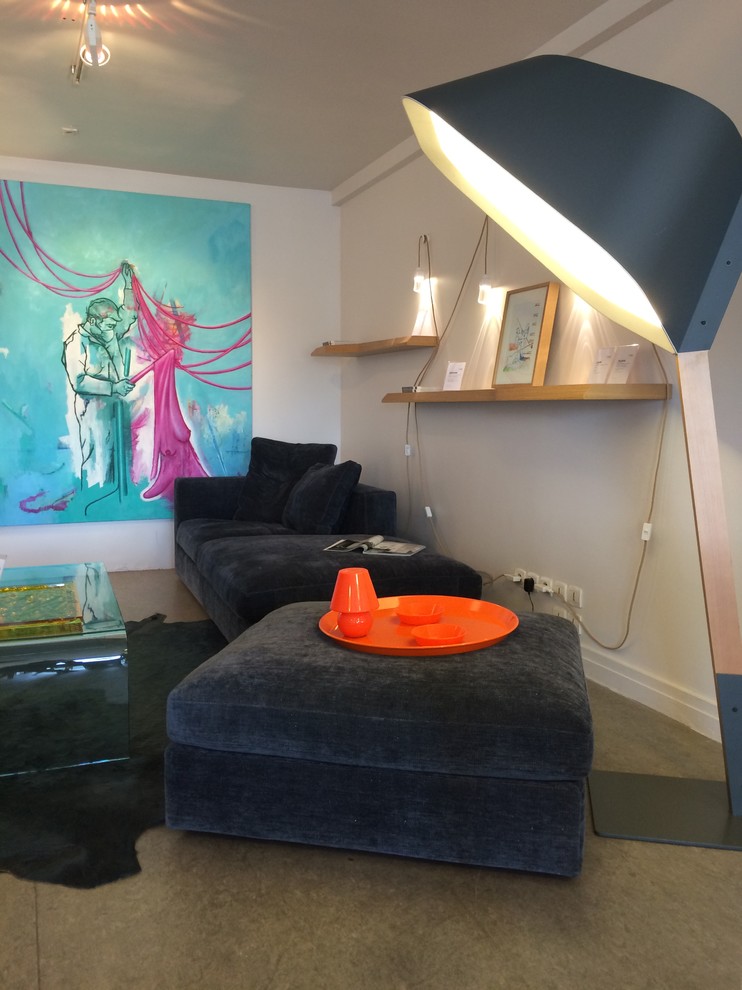 Canapé Bergame par Didier Gomez + Lampadaire Peye - Contemporain ...