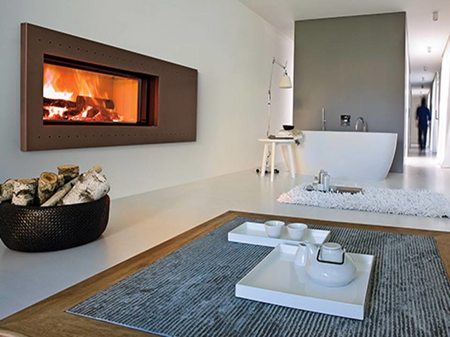 Cheminées - Contemporain - Salon - Angers - par ambiances flammes | Houzz