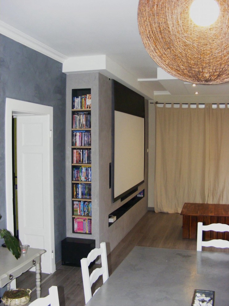 Creation agencement multimedia meuble télé home cinema - Contemporary ...