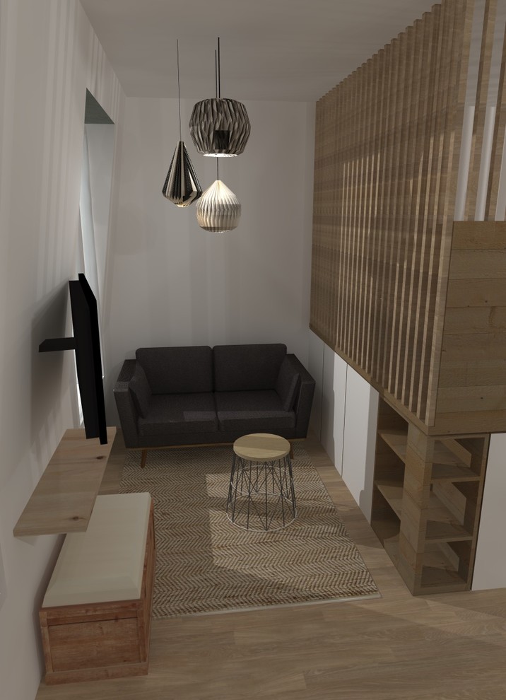 Espace salon lumineux et modulable - Eclectic - Living Room - Paris ...