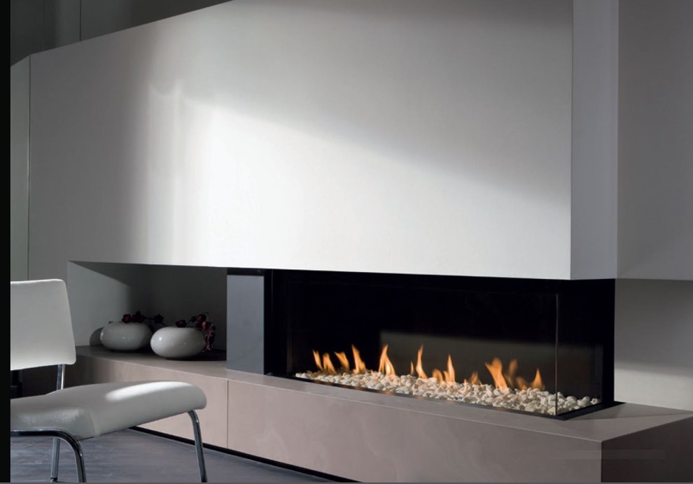 Foyers gaz en coin - Contemporary - Living Room - Grenoble - by La ...