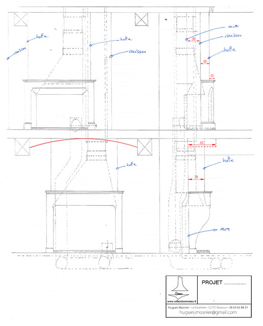 Installation d'une cheminée Louis XIV au RdC et d'une cheminée en bois ...