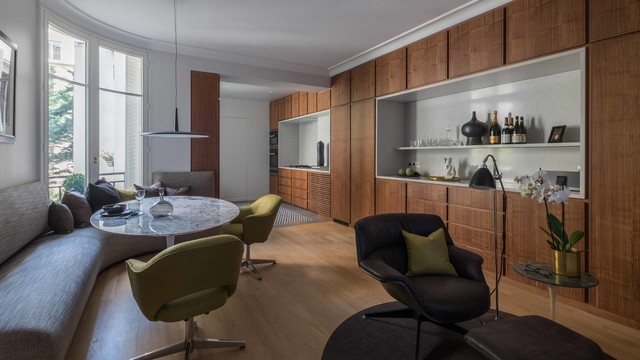 Reconfiguration et mise en harmonie d’un appartement - Contemporary ...