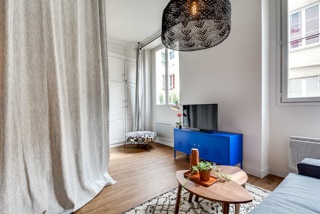 Rénovation d'un studio de 25m2 dans le Marais - Contemporary - Living ...