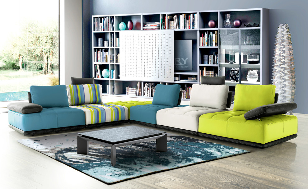 Salon modulable dossier double profondeur - Contemporary - Living Room ...