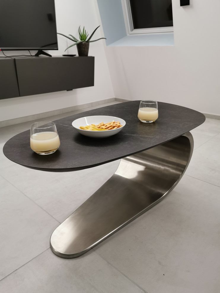Table basse Inox brossé / Dekton - Modern - Living Room - Lyon - by ...