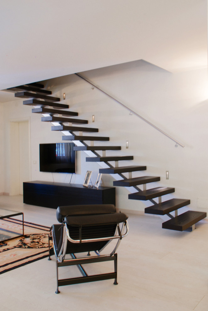 OPEN SPACE BIANCO E NERO | 180 mq - Contemporary - Staircase - Other ...