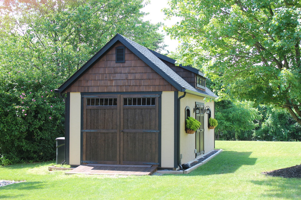 12'x28' Stucco New England Barn - Shed - Other - by Lapp Structures | Houzz
