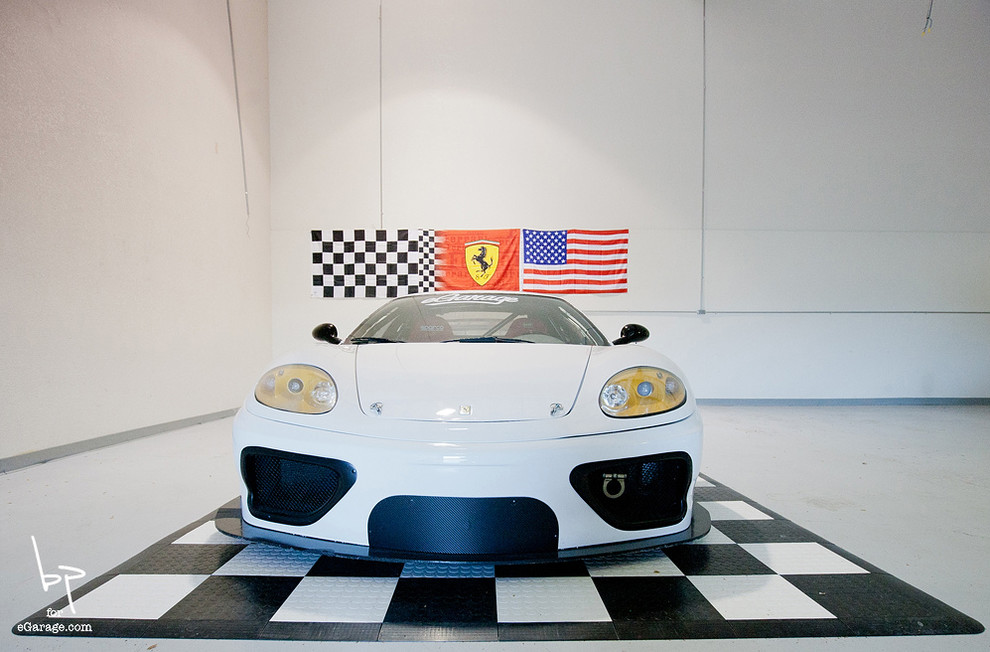 Cool Ferrari Garage with RaceDeck flooring - Huge residential garage ...