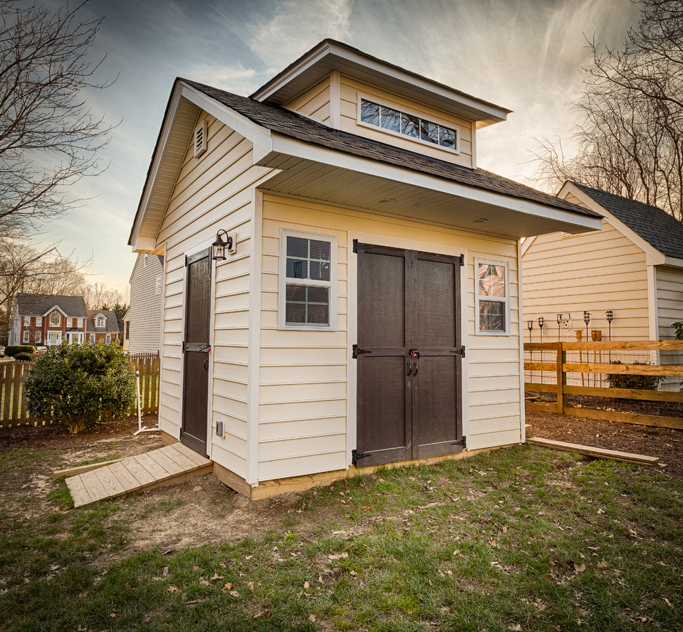 Custom Designed Shed adds extra storage - Transitional - Shed ...