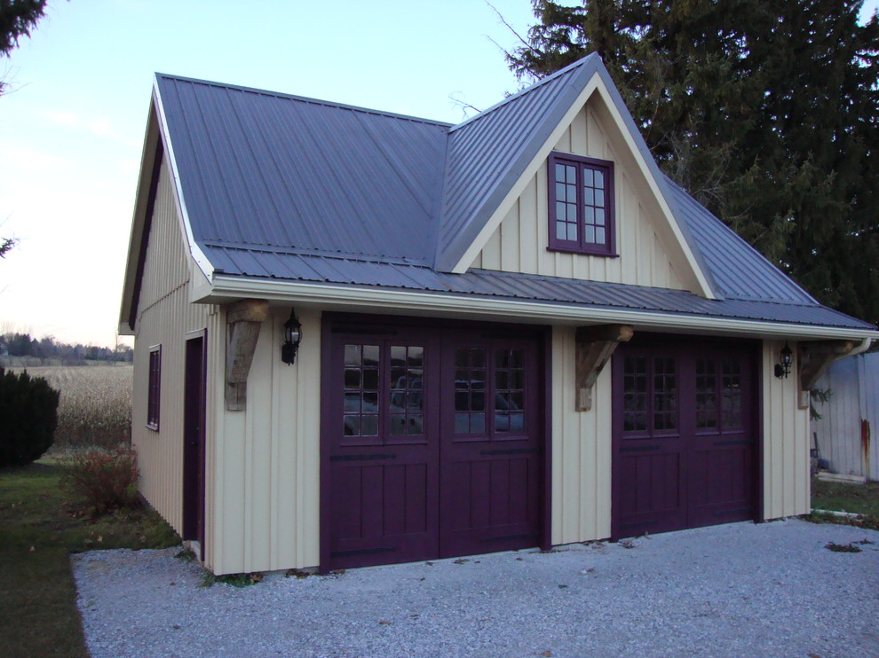 Erin - Farmhouse Renovation/Restoration - Traditional - Garage ...