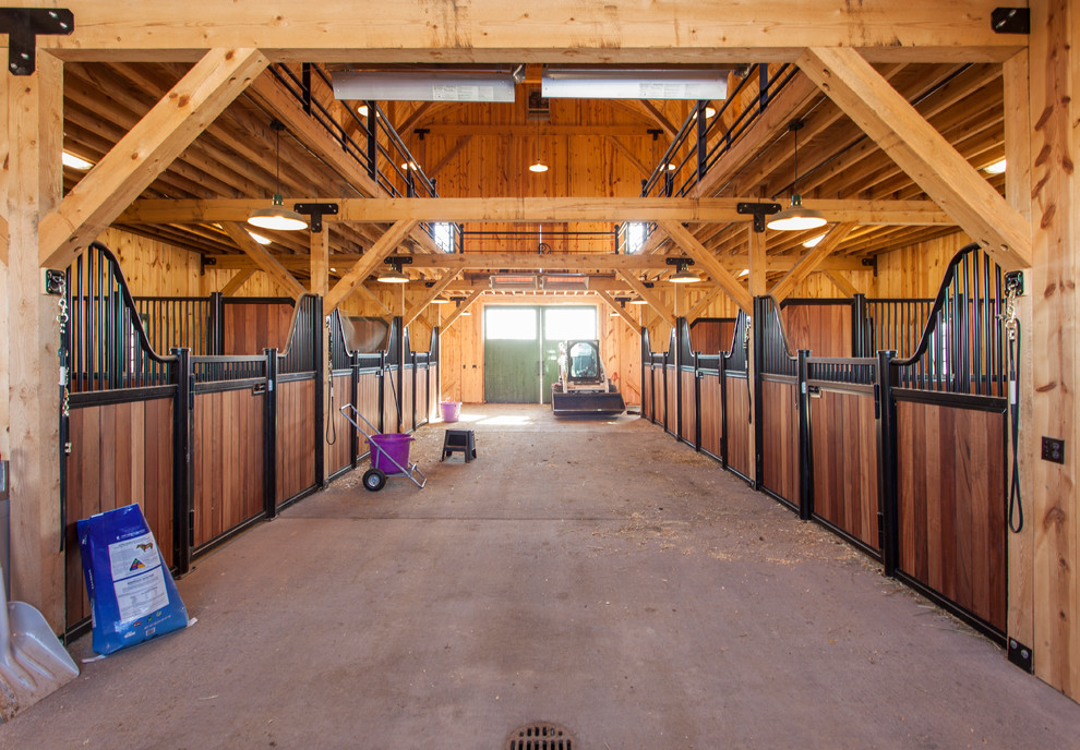 Gambrel Horse Barn in Nebraska - Traditional - Shed - Other - by Sand Creek Post & Beam | Houzz