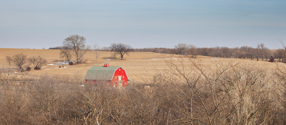 Gambrel Horse Barn in Nebraska - Traditional - Shed - Other - by Sand ...