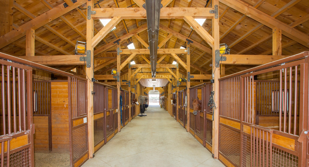 Large Horse Barn - Traditional - Shed - Other - by Sand Creek Post & Beam | Houzz