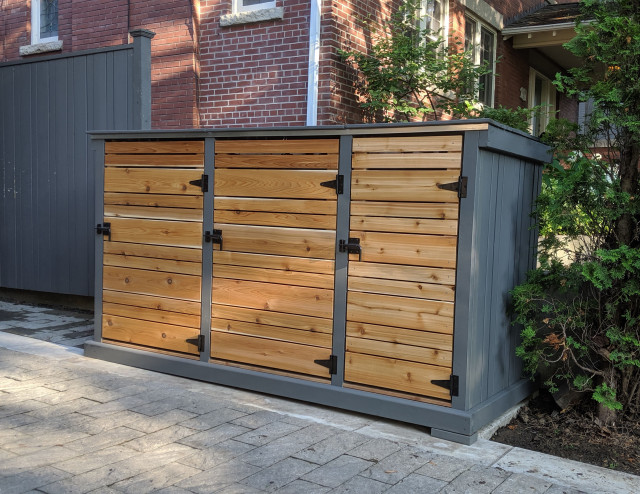 Modern Garbage/Recycling Bin Storage Shed - Modern - Garden Shed and ...