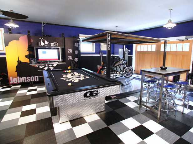 NASCAR Jimmy Johnson Home Garage - RaceDeck garage floor - Modern ...