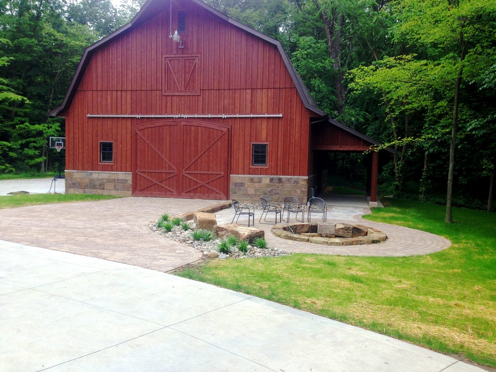 Permeable Paver Driveway - Traditional - Shed - Cleveland - by Tournoux ...