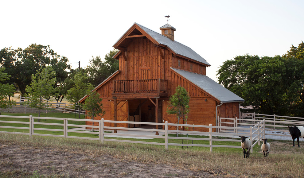 Raised Center Barn in Texas - Traditional - Shed - Other - by Sand ...