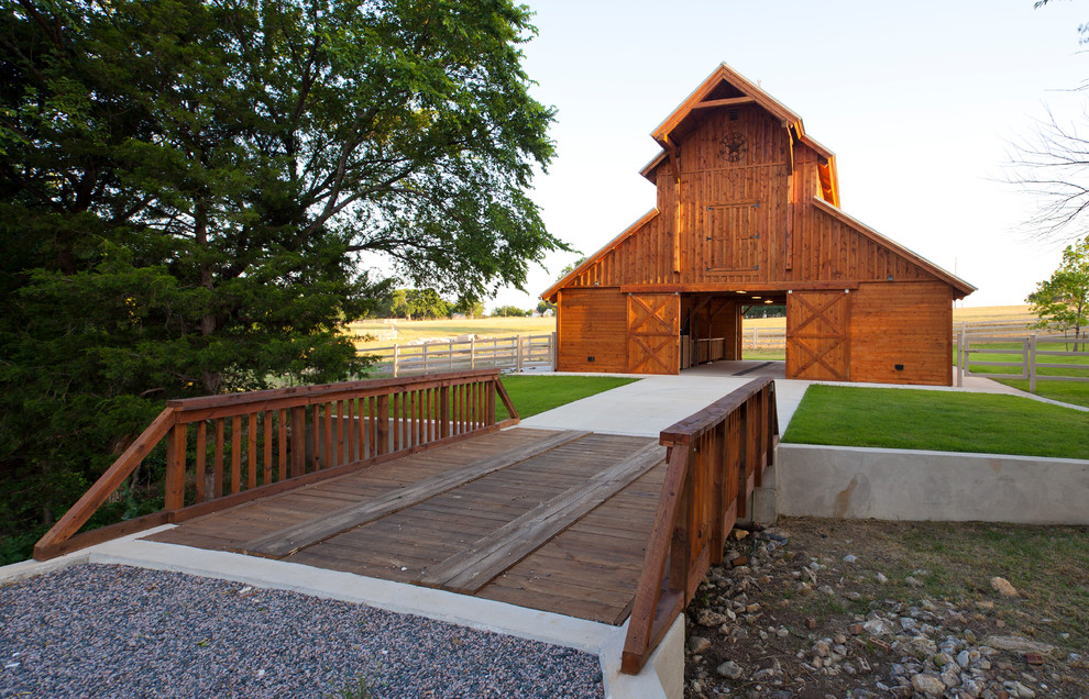 Raised Center Barn in Texas - Traditional - Shed - Other - by Sand Creek Post & Beam | Houzz