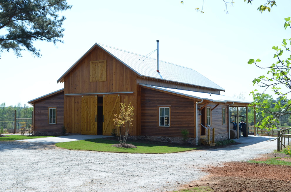 Reclaimed heart pine barn - Traditional - Shed - Atlanta - by John ...