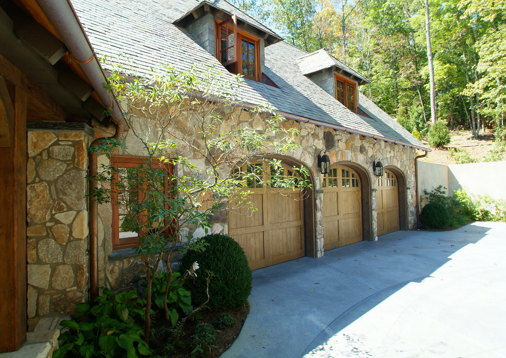 Stone Exterior Home - Shed - Other - by The Carver Group | Houzz