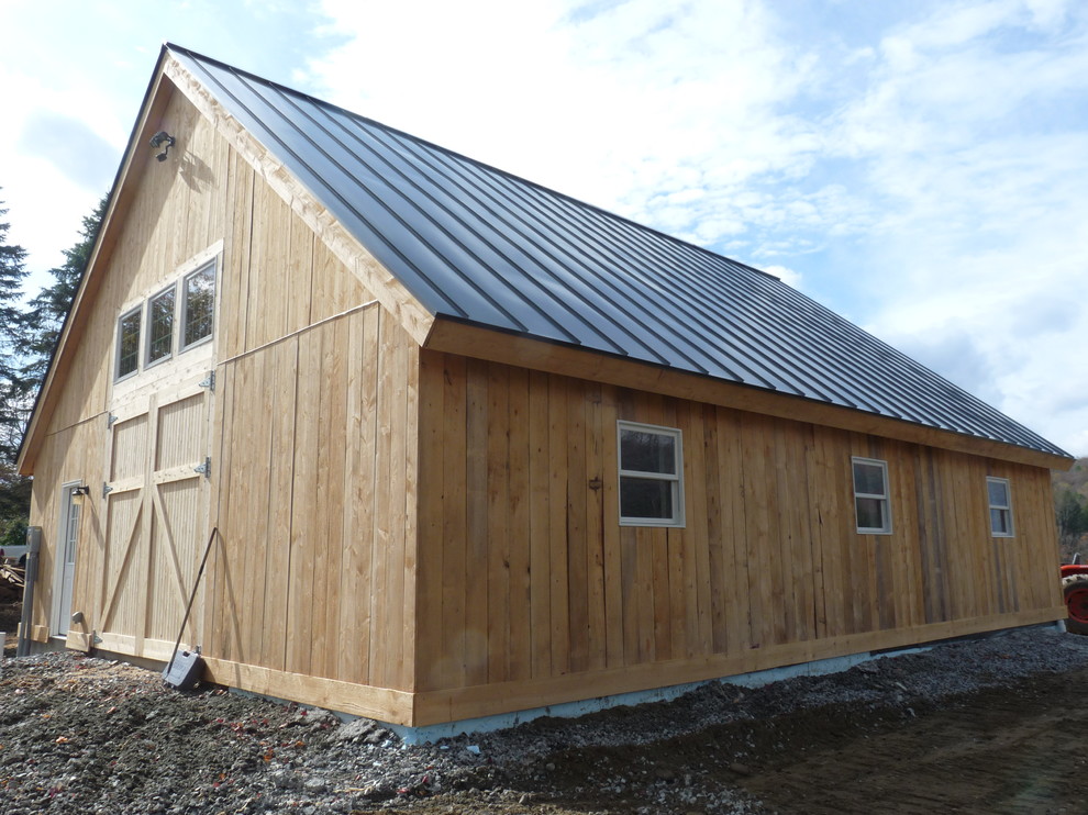 Timber Frame Barn - Traditional - Shed - Burlington - by Outer Green ...