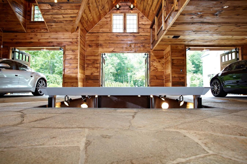 Ultimate man cave and sports car showcase - Traditional - Garden Shed ...