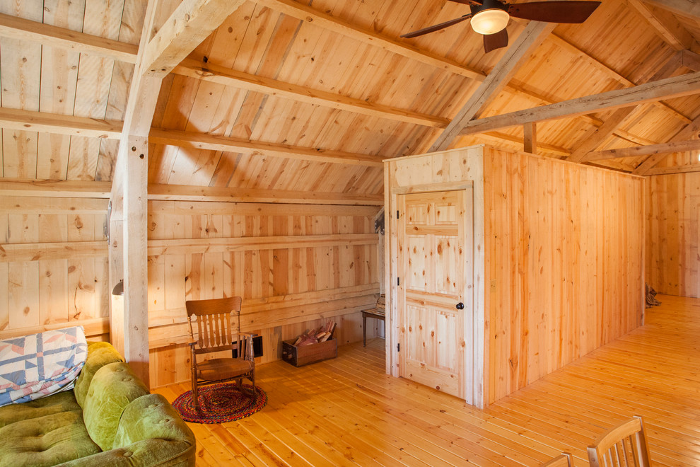 Workshop with Loft Living - Farmhouse - Shed - Other - by Sand Creek Post & Beam | Houzz