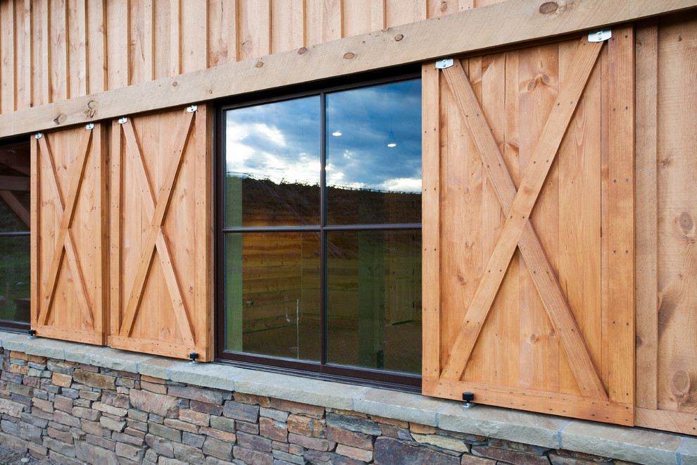 Wyoming Horse Barn - Traditional - Shed - Other - by Sand Creek Post & Beam | Houzz