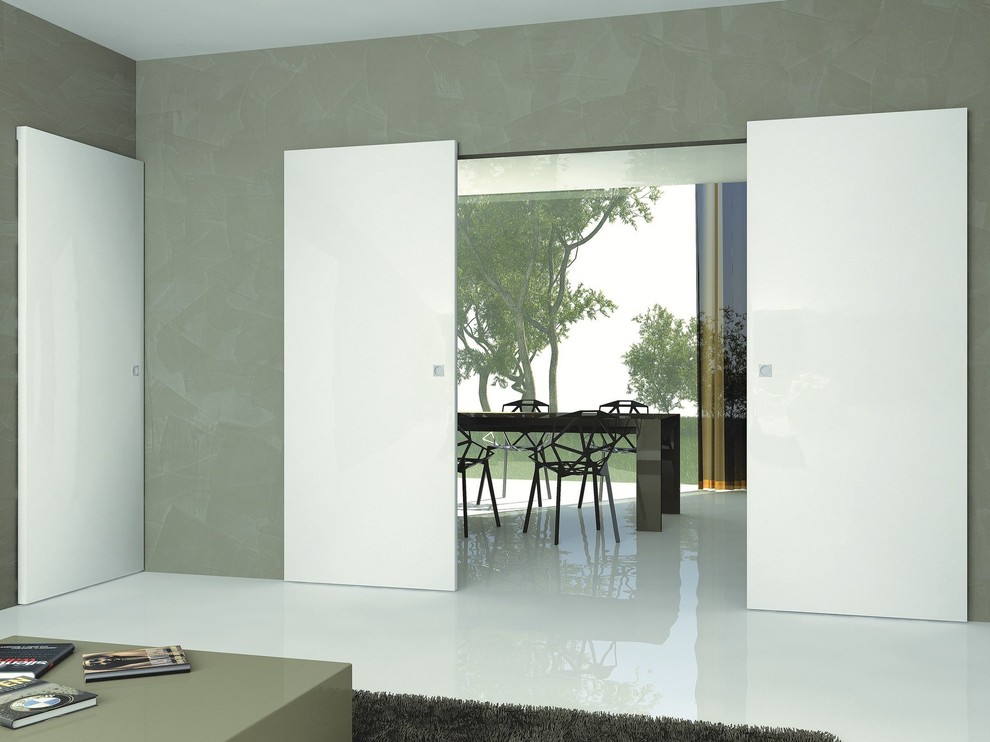 PORTE INTERNE SCORREVOLI CON BINARIO A SCOMPARSA - Modern - Living Room ...