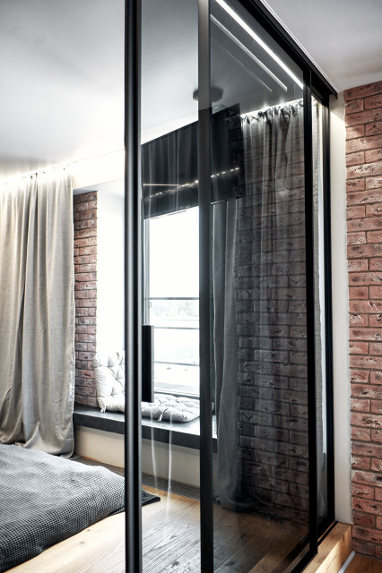 Угловая интерьерная перегородка raumplus - Industrial - Bedroom ...