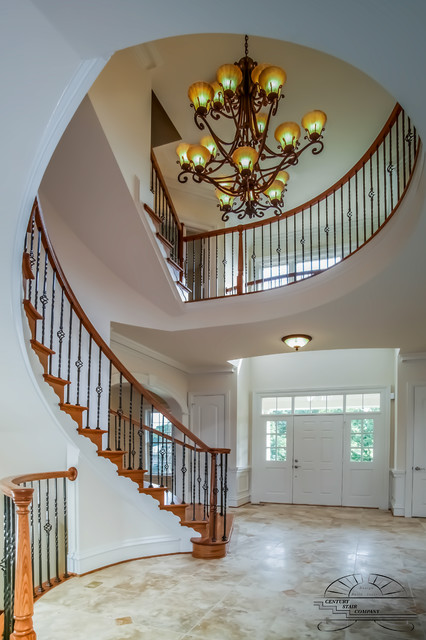 14_Entryway Transformation – Spiral Freestanding Staircase, Gainesville ...