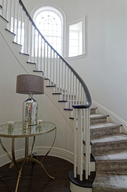1920's Colonial Renovation in Greenwich, CT - Transitional - Staircase ...