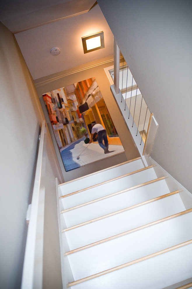 1980's Townhouse Remodel - Contemporary - Staircase - Boston - by LKM ...
