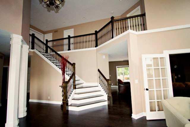 1st floor hardwood, & fireplace remodel - Staircase - Chicago - by ...
