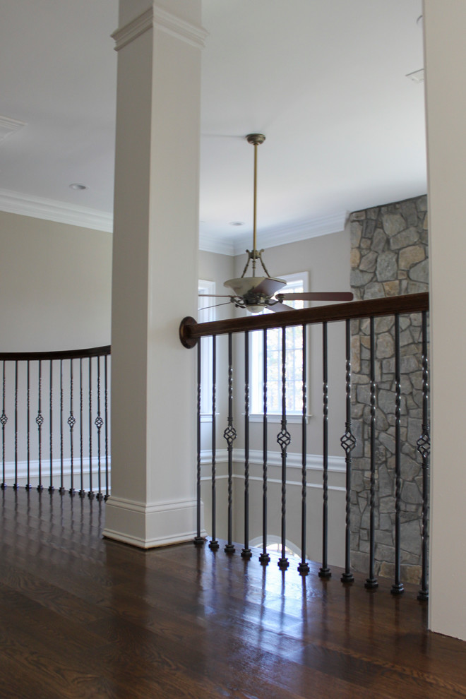 28_Multi-Level Oak&Metal Staircase in Custom Built Home, Potomac Falls ...
