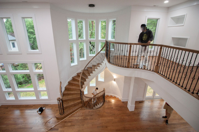 35_Old World Staircase Design with Traditional Balustrade System, Burke ...