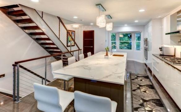 46_Stunning Riser-less Stairs with 4" Solid Oak Treads, Alexandria ...