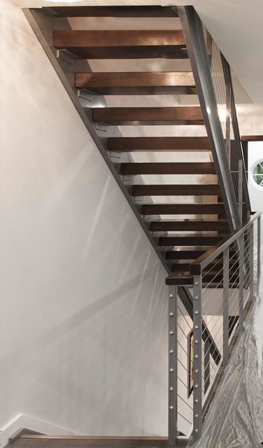 46_Stunning Riser-less Stairs with 4" Solid Oak Treads, Alexandria ...