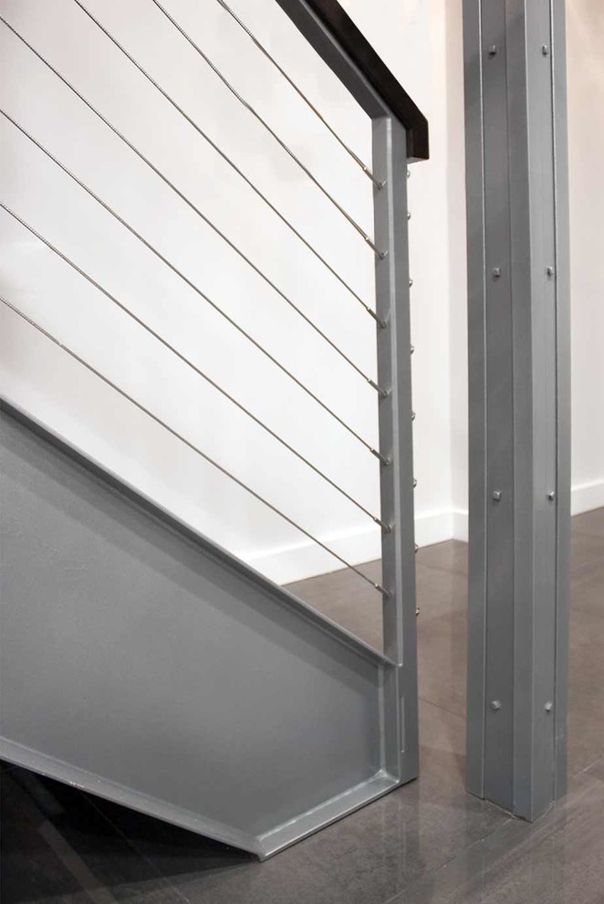 46_Stunning Riser-less Stairs with 4" Solid Oak Treads, Alexandria ...