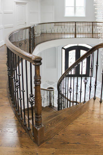 51_Elegant and Welcoming Twin Curved Staircase, Alexandria VA 22060 ...