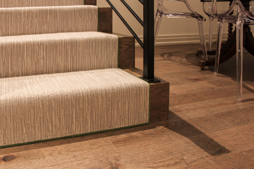 54_Dynamic and Open Wood and Metal Zig-Zag Staircase, Alexandria VA ...