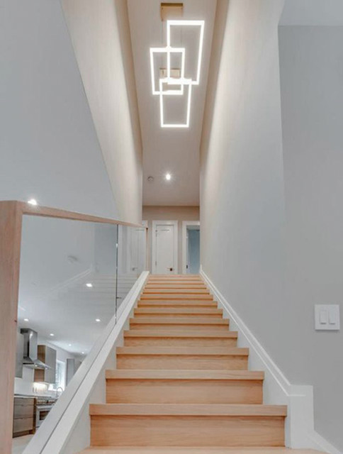 60_Contemporary Oak Staircase with Frame-less Glass Balustrade ...