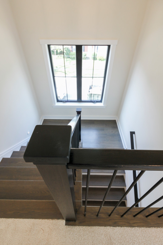 65_Metal-Vertical Balustrade in Contemporary Home, Bethesda MD 20817 ...