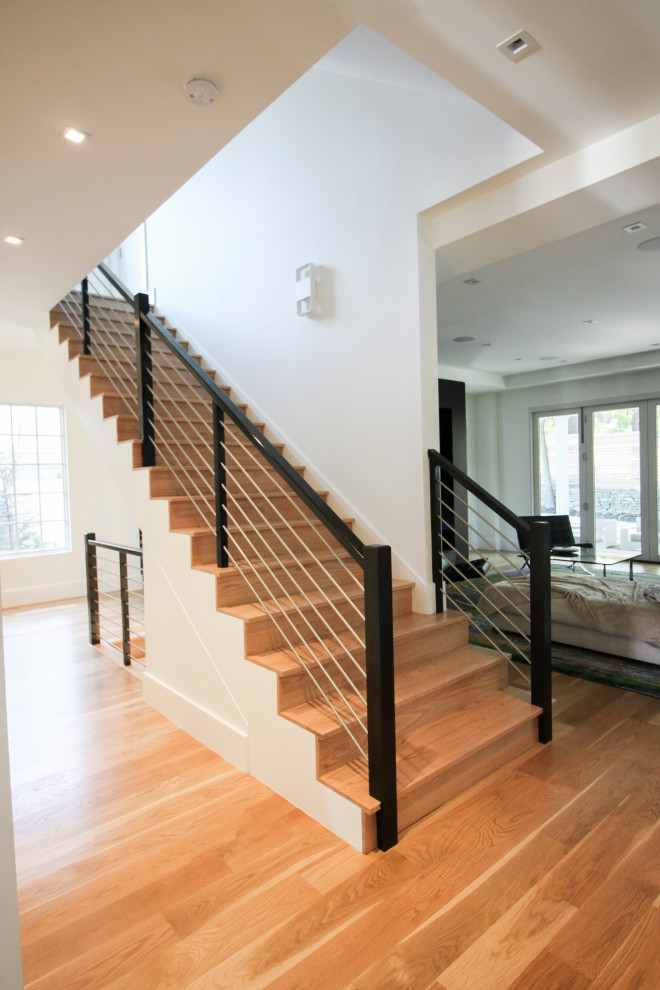 67_Crisp & Elegant Contemporary Stairs + Custom Spiral Stairway ...