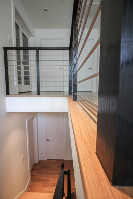 67_Crisp & Elegant Contemporary Stairs + Custom Spiral Stairway ...